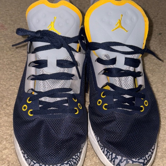 Jordan | Shoes | Jordan Navy And Yellow Athletic Shoes | Poshmark